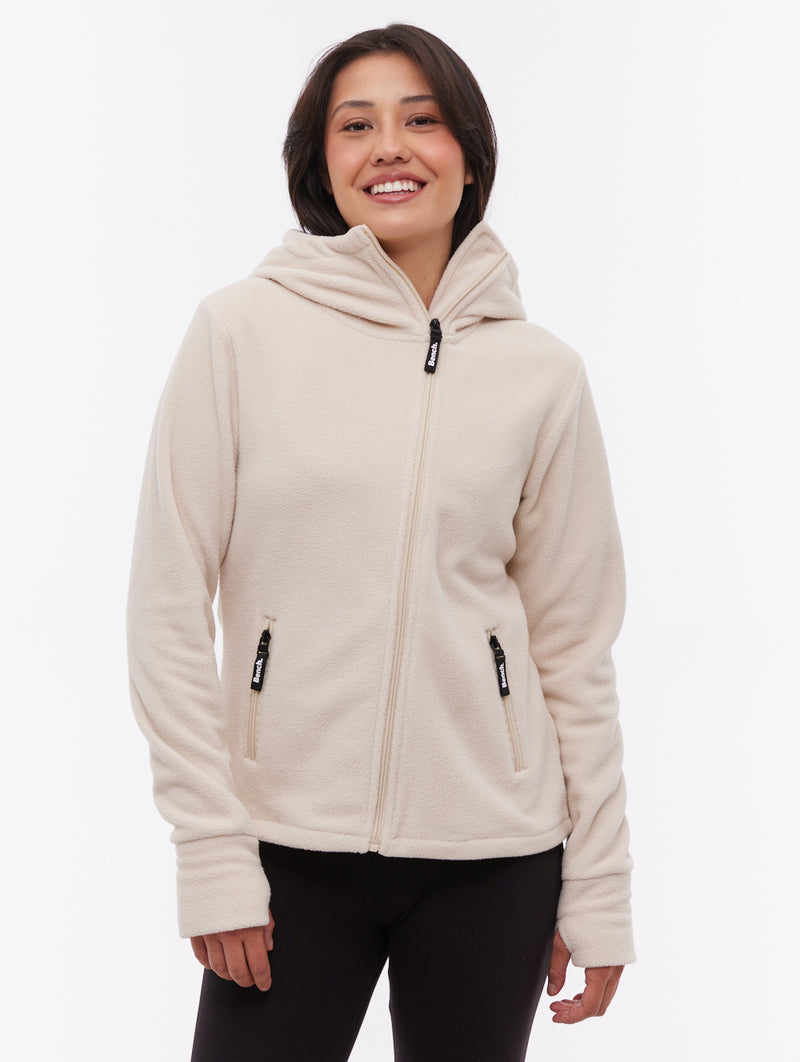 Ninja Microfleece Asymmetric Zip-Up - White - Bench