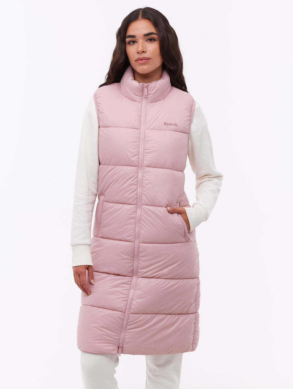 Matina Maxi Puffer Vest - Pink - Bench